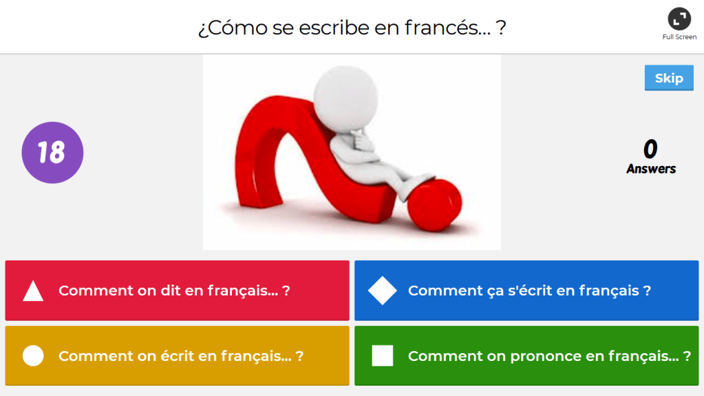 Réviser le Français basique grâce à Kahoot – Profesor Plans. ¡Una vida ...